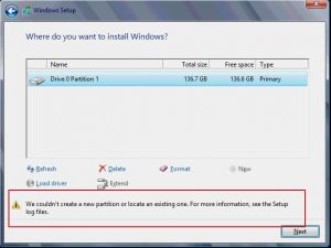 How to Solve “We couldn’t create a new partition” Error on Windows 7,8 ...